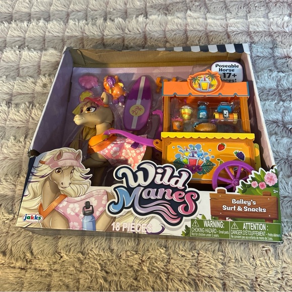 Jakks | Toys | Wild Manes Horse Toys Baileys Surf Snacks Cart Playset ...